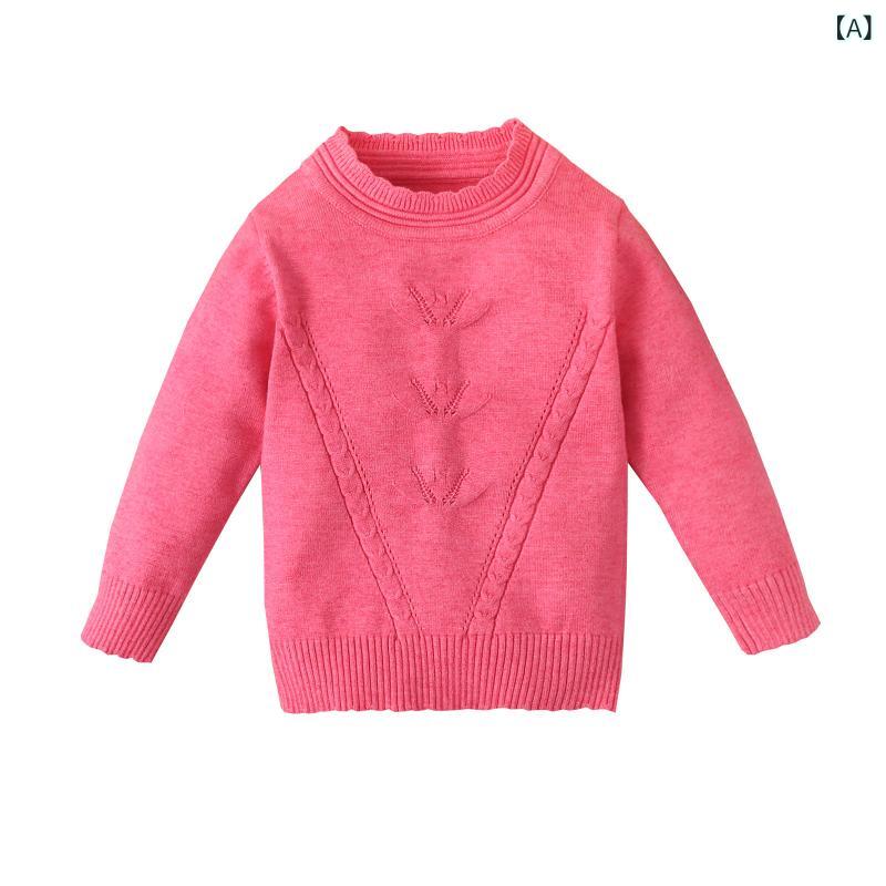 ・カテゴリ: キッズセーター・性別: 女性・対象年齢: 0〜1歳・スタイル: カジュアル・生地: ニット・主な素材: 綿95%・生地加工: 柔軟加工・ネックライン: クルーネック・袖丈: 長袖・開閉タイプ: プルオーバー・毛糸の太さ: 細め...