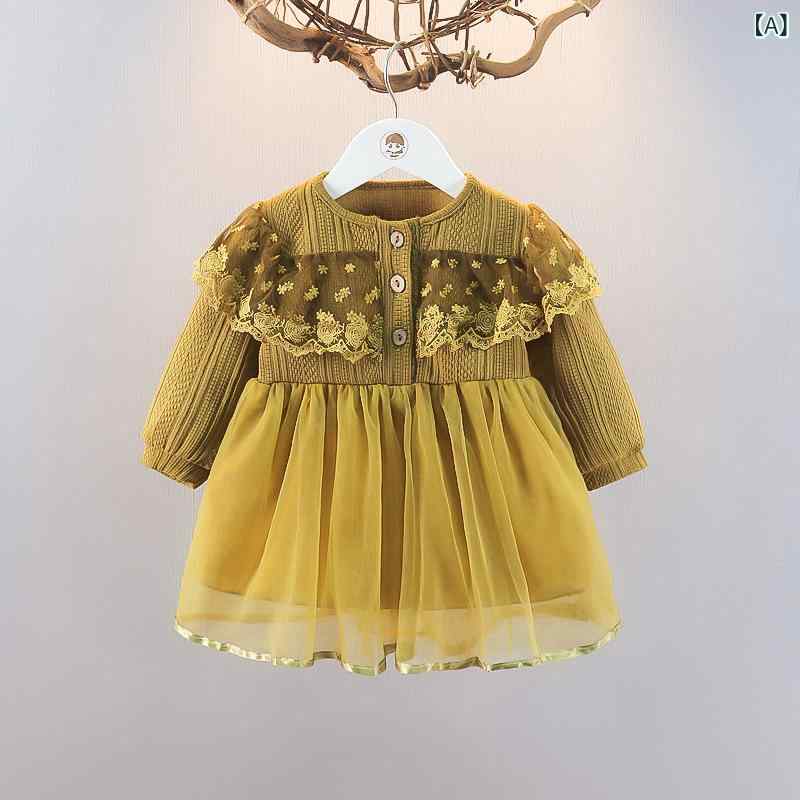 ・カテゴリ: ワンピース・スタイル: カジュアル・主な素材: 綿96.2%・対象: 女児・対象年齢: 1〜3歳 (80〜100cm)・柄: 無地・袖丈: 長袖・スカートスタイル: Aライン・カラー展開: グリーン、ブラウン・サイズ展開: 6...