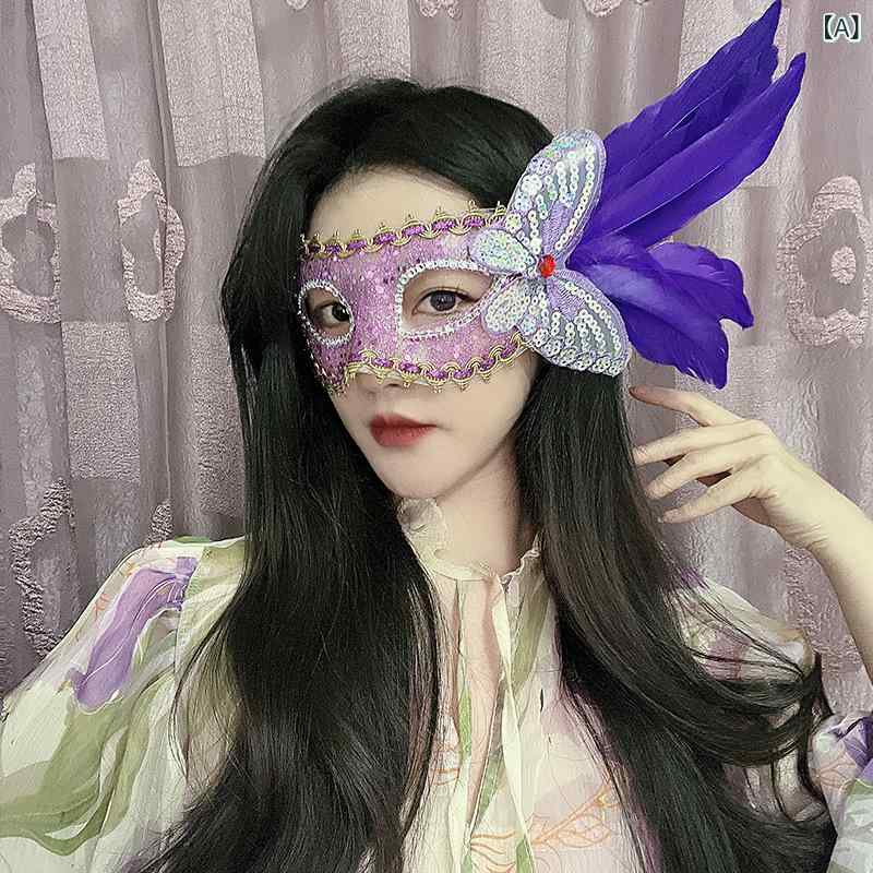 ・イメージ: ヴェネツィア・素材: プラスチック・カラー展開: 紫、青、黄、ローズレッド・スタイル: 国潮風・カテゴリ: マスク・機能: DIY・適用祝日: クリスマス、バレンタイン、ハロウィン、こどもの日