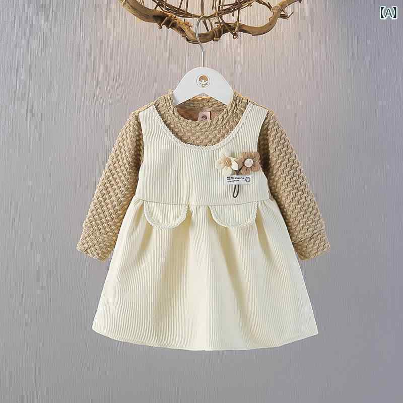 ・カテゴリ: ワンピース・スタイル: プリンセス・主な素材: 綿96.2%・性別: 女児・対象年齢: 幼児向け (1〜3歳)・柄: 無地・袖丈: 長袖・カラー展開: ピンク、ダークカーキ・サイズ展開: 66cm、73cm、80cm、90cm...