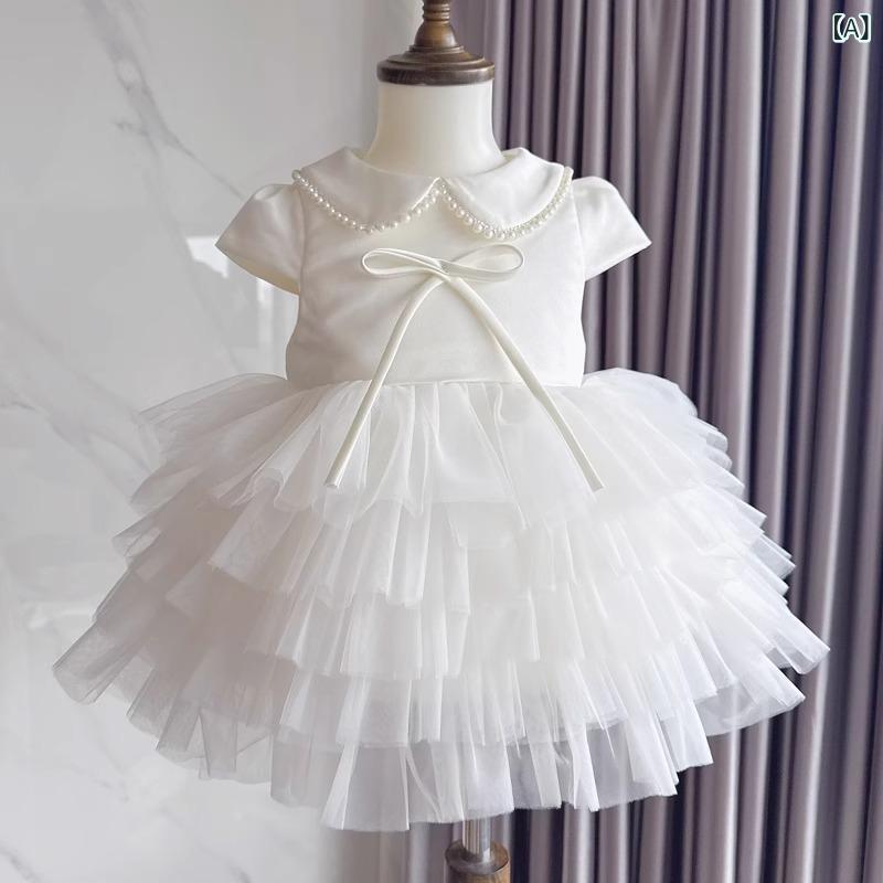・カテゴリ: キッズドレス・対象年齢: 3～8歳（身長100～140cm）・性別: 女の子用・生地加工: プリーツ加工、コーティング、シャーリング、酵素洗い・デザイン要素: リボン・スタイル: スウィート・主な素材: ポリエステル72%・裏...