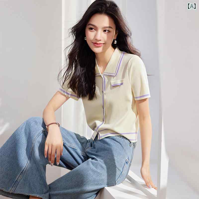 ・カテゴリ: Tシャツ・スタイル: エレガント・主な素材: ポリエステル、スパンデックス・ネックライン: ポロネック・袖丈: 半袖・柄: ストライプ、チェック・カラー展開: イエロー・サイズ展開: S、M、L、XL・シルエット: ゆったり・...