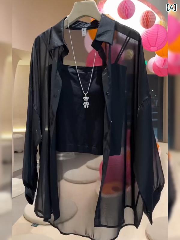 ・カテゴリ: シャツ・スタイル: エレガント・主な素材: シェニール（スパンデックス30%以下）・柄: 無地・ネックライン: ポロ襟・袖丈: 長袖・袖タイプ: レギュラー袖・フィット: ルーズフィット・着丈: ショート丈・前立て: シングル...