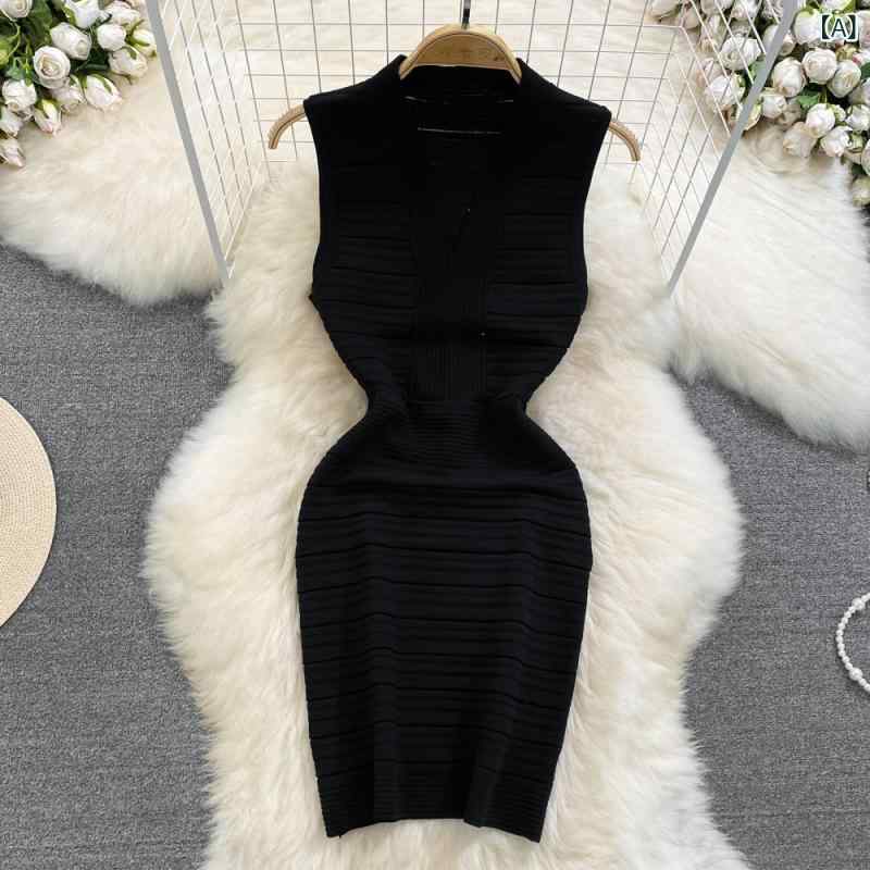 ・カテゴリ: ワンピース・スタイル: エレガントカジュアル、大人カジュアル、セクシーカジュアル・主な素材: ポリエステル約80%〜90%・柄: 無地・加工: ノーアイロン加工・組み合わせ: 単品・丈: ミニ丈・スカートタイプ: タイトスカー...