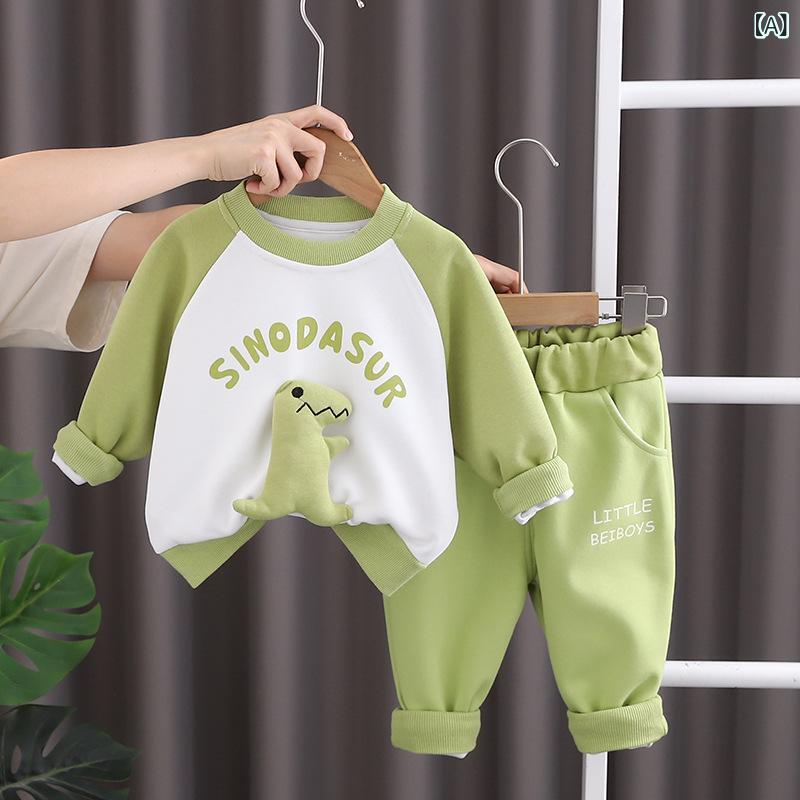 ・性別: 男児・スタイル: 韓国・セット種類: パンツセット・セット点数: 2点セット・対象年齢: 1〜3歳・袖丈: 長袖・パンツ丈: ロング丈・厚さ: 普通・デザイン要素: プリンセス、トレンド・生地: 綿・主な素材: 綿99%・安全基準...