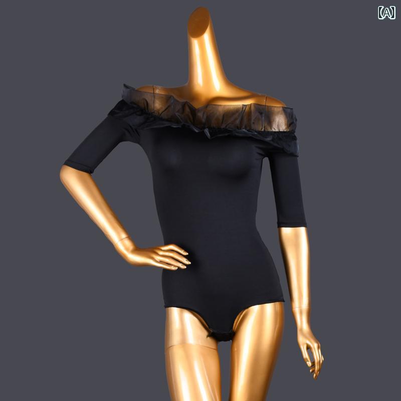 ・カテゴリ: ダンスウェア・性別: 女性・対象年齢: 成人・主な素材: 化学繊維混紡・柄: 無地・衣装種類: 現代ダンス・カラー展開: ブラック・サイズ展開: S、M、L、XL、XXL