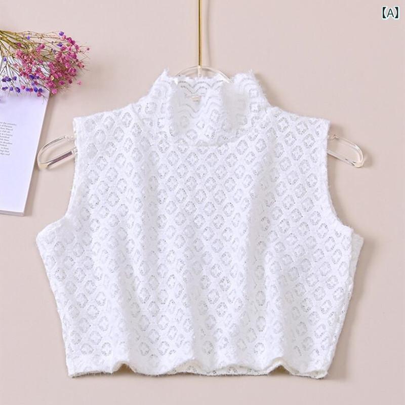 ・カテゴリ: ベスト・ネックライン: ハイネック・装飾: レース・素材: ナイロン・カラー展開: 白、黒、杏色・サイズ展開: M、L、XL、2XL・適用年齢層: 成人