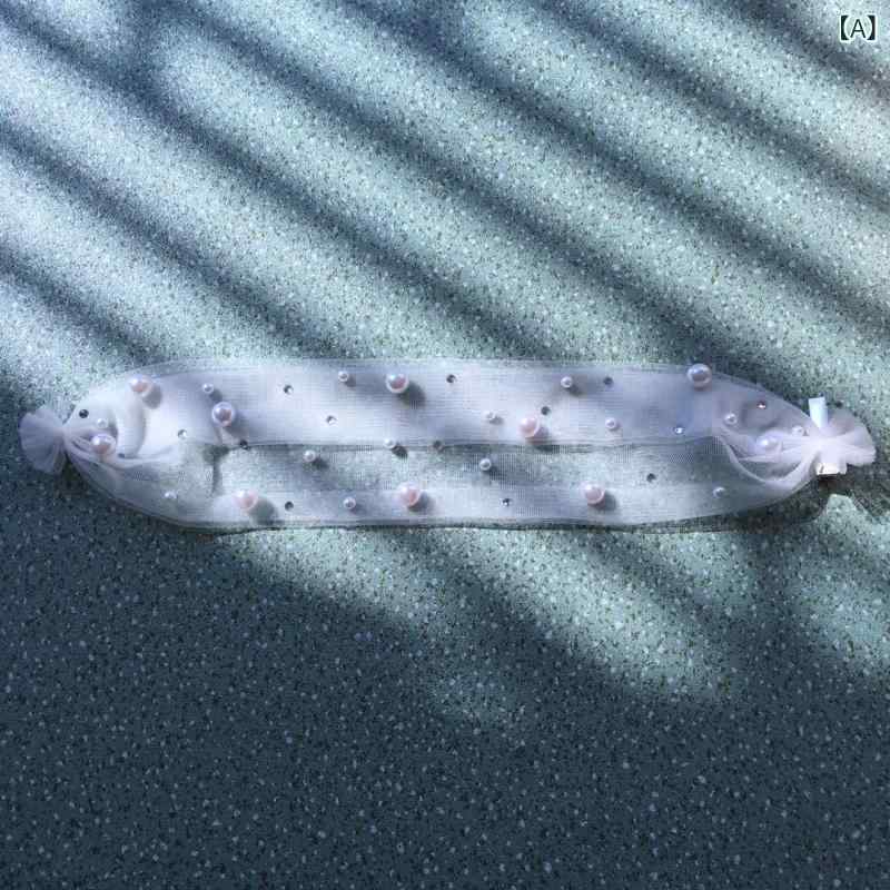 ・カテゴリ: ヘッドアクセサリー・対象: 女性用・スタイル: ファッションOL・主な素材: 紗・形状: 幾何学・種類: ランプシェード型・装飾: ビーズ・カラー: ホワイト・長さ: 60cm以下・適した場面: 結婚式、誕生日、旅行記念、お祭り