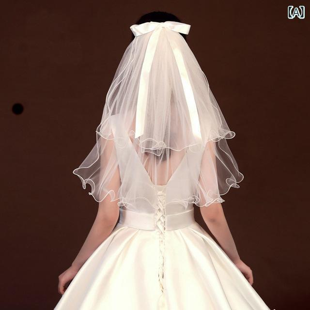 ・カテゴリ: ヘッドアクセサリー・スタイル: ナチュラル・タイプ: レディース・種類: ダブルレイヤー・素材: 硬紗・人気要素: リボン・カラー展開: ホワイト、ブラック