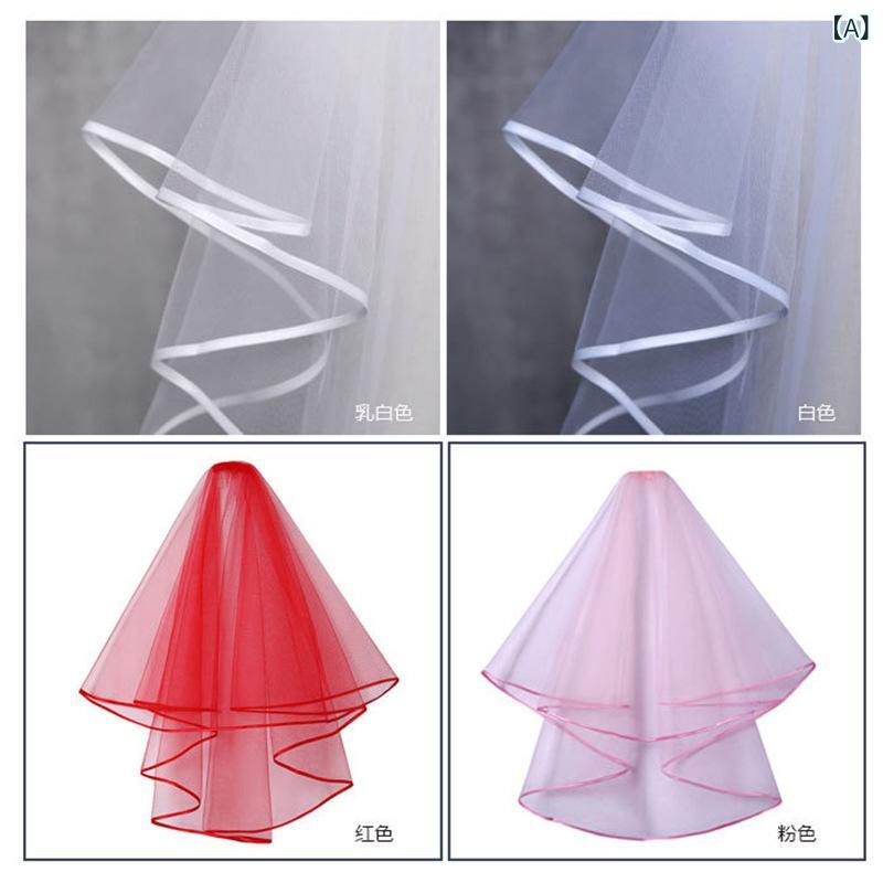 ・カテゴリ: ヘッドドレス・スタイル: シンプル・対象: 女性向け・素材: 布・種類: 二重層・長さ: 70cm、90cm・カラー展開: ホワイト、ブラック、ベージュ・用途: 結婚式