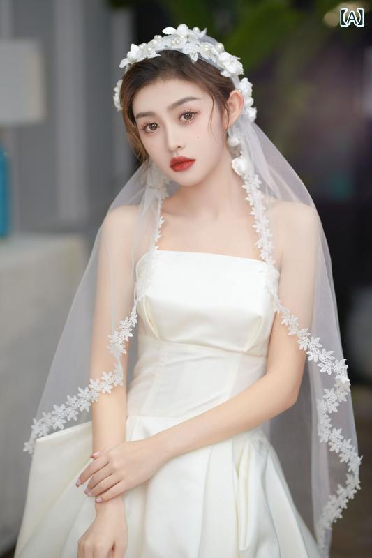 ・カテゴリ: ヘッドドレス・スタイル: 森系・主な素材: ビーズ・デザイン: 花柄・種類: ショール風・対象: レディース・用途: 結婚式・カラー展開: 金、白、銀、ローズゴールド