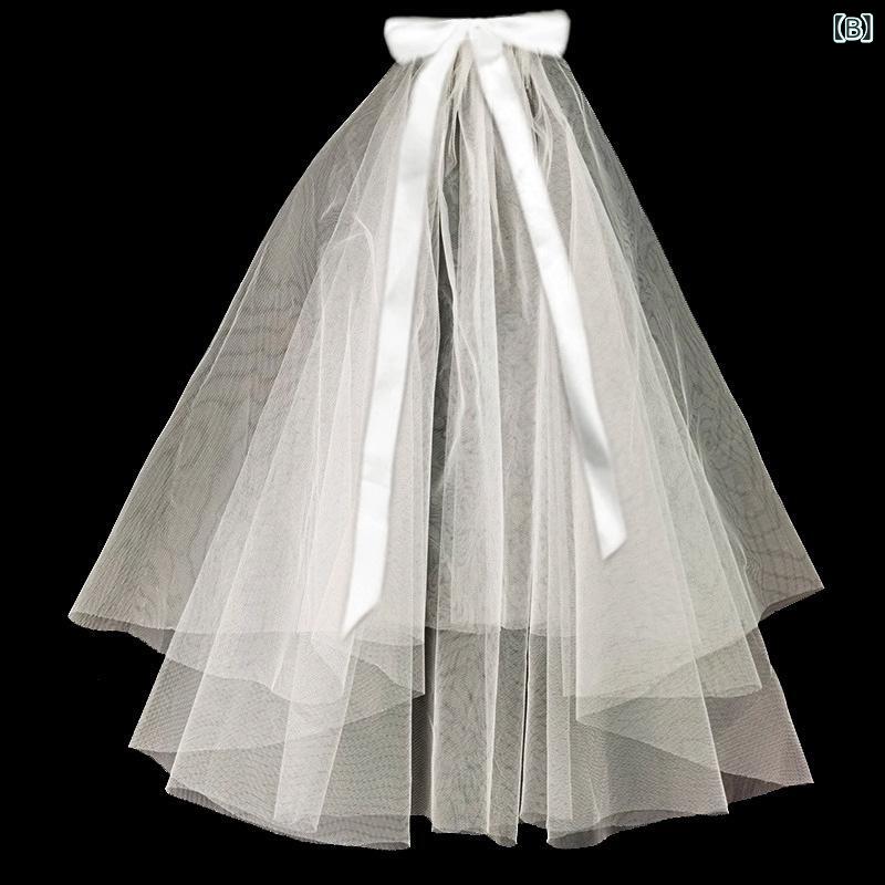 ・素材: 布地・スタイル: レトロ・タイプ: レディース・デザイン: リボン・種類: 二層式・おすすめシーン: 誕生日、旅行記念、祝日・カラー展開: ホワイト、ベージュ、ブラック・長さ: 60cm、80cm・カテゴリ: ヘッドアクセサリー