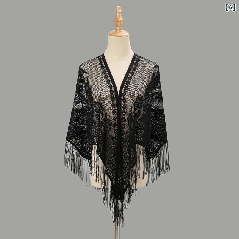 ・性別: 女性・素材: ポリエステル・カラー展開: ブラック、ホワイト、ベージュ、キャメル、グレー、ネイビー、ダークワインレッド・スタイル: エレガント・サイズ: 約180×72cm・編み方: 経編み・柄: 花柄・機能: 装飾・人気要素: ...