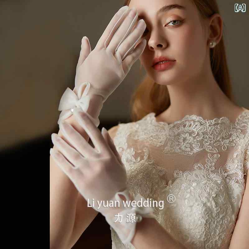 ・性別: 女性・機能: 装飾・カラー: ホワイト・素材: ニット・スタイル: ショート、指なし・デザイン: オリジナル