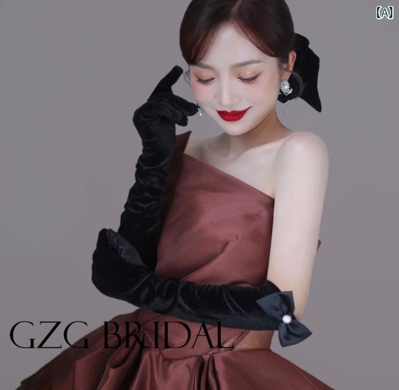 ・性別: 女性・機能: 装飾・カラー展開: ブラックベルベットリボン、ベルベットパール、ベルベットストリーマー