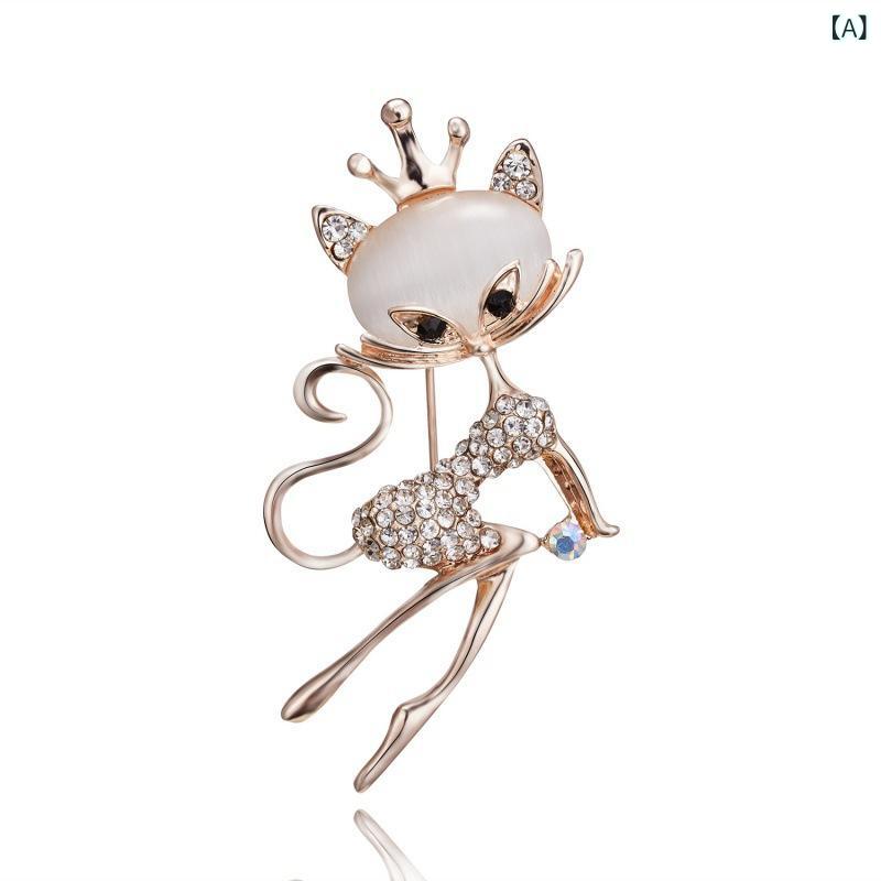 ・素材: 合金・対象: レディース・モチーフ: 動物・加工: メッキ・カラー: 小猫の王冠、小猫、二匹の小猫、枝のフクロウ、二匹のフクロウ、ゴールドパールフクロウ、ホワイトKパールフクロウ・流行要素: フクロウ、動物・機能: 装飾・スタイル...