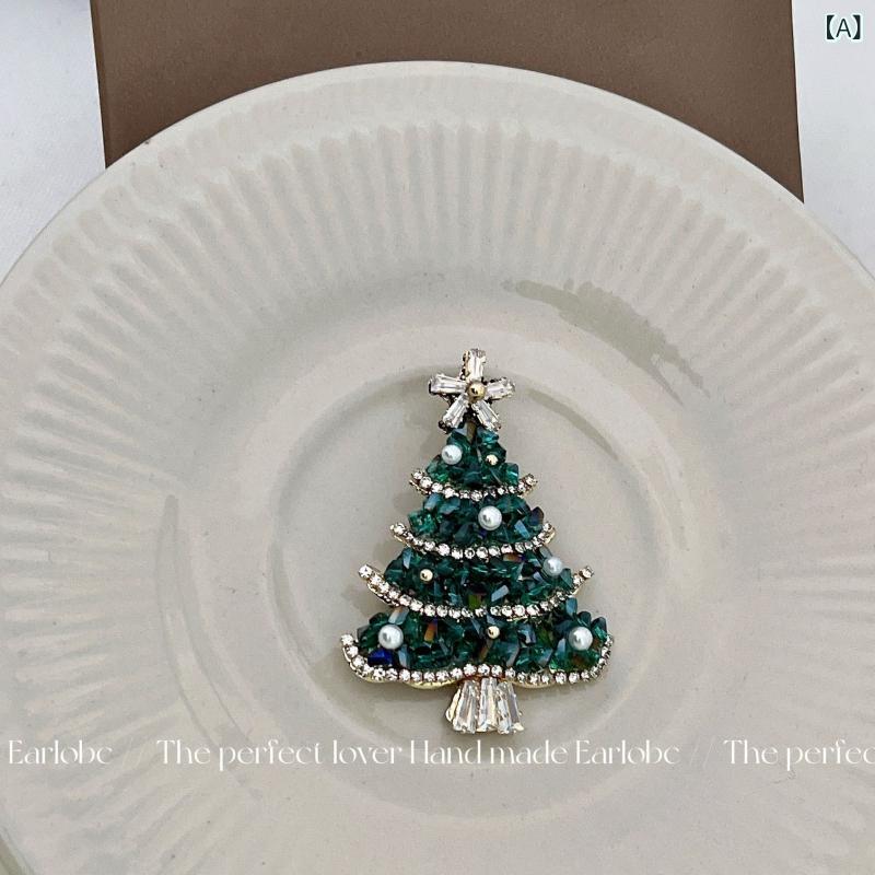 ・カテゴリ: ブローチ・スタイル: 韓国スタイル・スタイル分類: フレッシュ&amp;amp;スウィート・素材: 銅・加工方法: 電鍍・モチーフ: 水晶クリスマスツリー・機能: 多機能・対象: 女性・流行要素: 幾何学