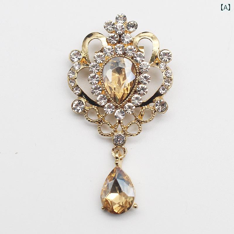 ・カテゴリ: ブローチ・主な素材: 合金・: ドロップ型・加工方法: メッキ加工・スタイル: オフィススタイル・対象: レディース・モチーフ: リング・要素: 幾何学