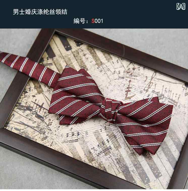 ・カテゴリ: ボウタイ、蝶ネクタイ・スタイル: フラットヘッド型・性別: 男性用・素材: ポリエステル・柄: ストライプ・形状: 蝶ネクタイ・加工方法: ジャカード織り・対象年齢: 成人