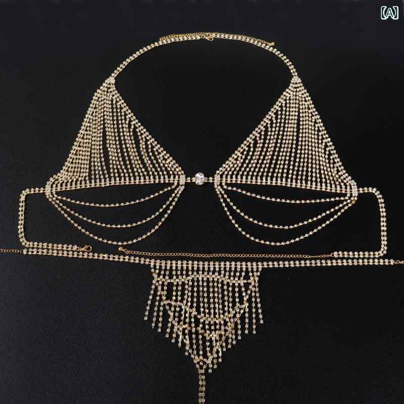 ・加工方法: 電鍍・カテゴリ: ボディチェーン・対象: レディース・素材: ラインストーン・スタイル: 欧米風・装飾素材: 金メッキ人工宝石、半貴石・: リーフ型・クリスタル種類: ホワイトクリスタル・カラー展開: ゴールドセット、シルバー...