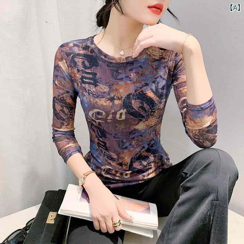 ・カテゴリ: Tシャツ・スタイル: プルオーバー・主な素材: メッシュ・ネックライン: クルーネック・袖丈: 長袖・袖のタイプ: レギュラー・シルエット: スリムフィット・柄: 文字、数字、幾何学模様・デザイン要素: 3Dプリント・加工: ...