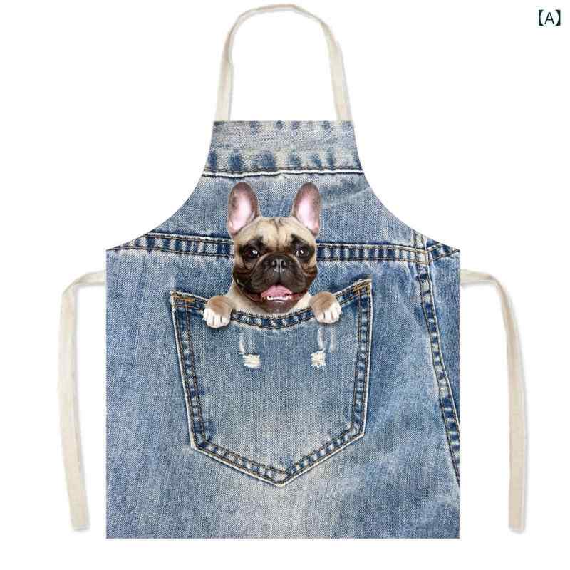 ・カテゴリ: エプロン・タイプ: スリーブレスエプロン・用途: 防汚・主な素材: ポリエステル・スタイル: カートゥーン・柄: カートゥーン/アニメ・サイズ・素材展開: 約75x65cm（薄手コットンリネン）, 約56x45cm（薄手コット...
