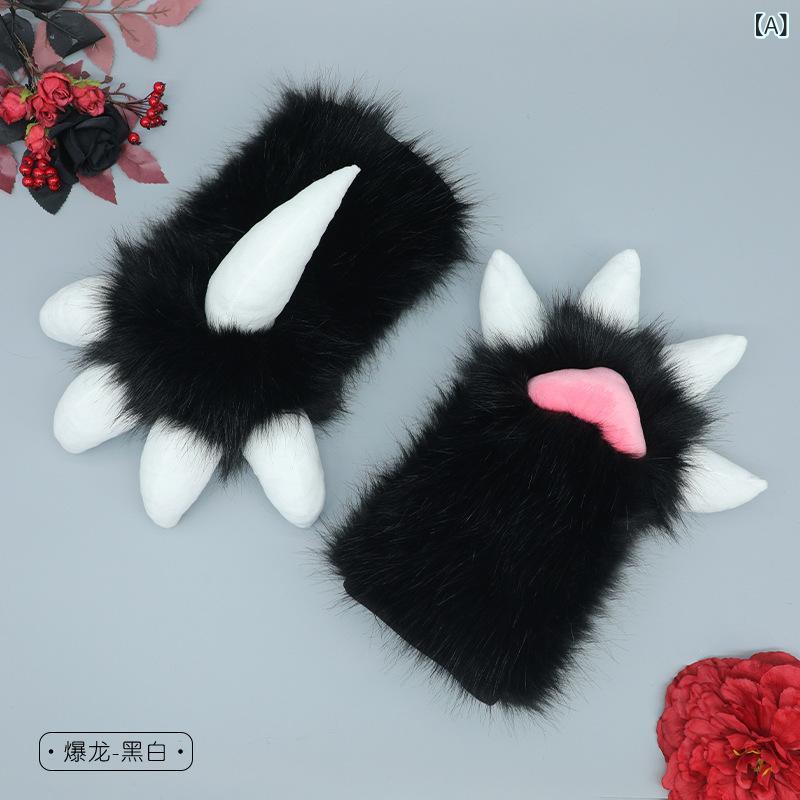 ・生地: フリース・主な素材: ポリエステル繊維・カラー展開: 爆龍-ブラックホワイト, 爆龍-ブラックレッド・テーマ: 日本アニメ・主な素材含有率: 95%以上・用途: カートゥーン人形, ゲームアニメのコスプレ・カテゴリ: アクセサリー...