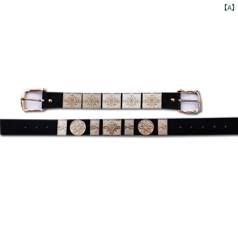 ・素材: 合成皮革・バックル素材: 合金・留め具: ピンバックル・幅: 約2～4cm・長さ: フリーサイズ