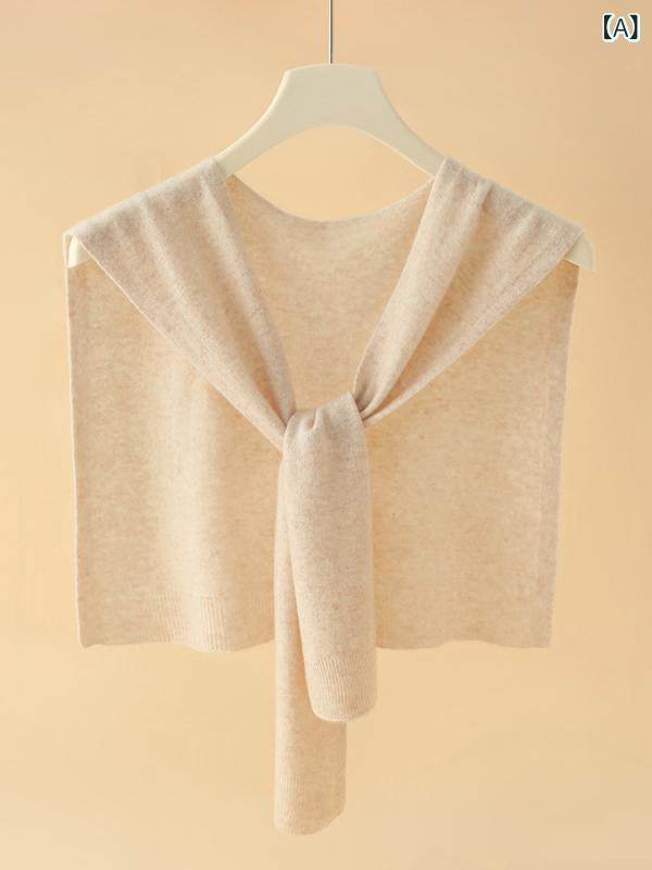 ・性別: 女性・素材: カシミヤ・成分含有率: 31%〜50%・カラー展開: 杢調ベージュ、ライトピンク、ライトパープル、ライトグレー、ライトグリーン・スタイル: 日韓スイート系・幅: 44cm・柄: 無地・機能: 保温・丈: ミドル丈