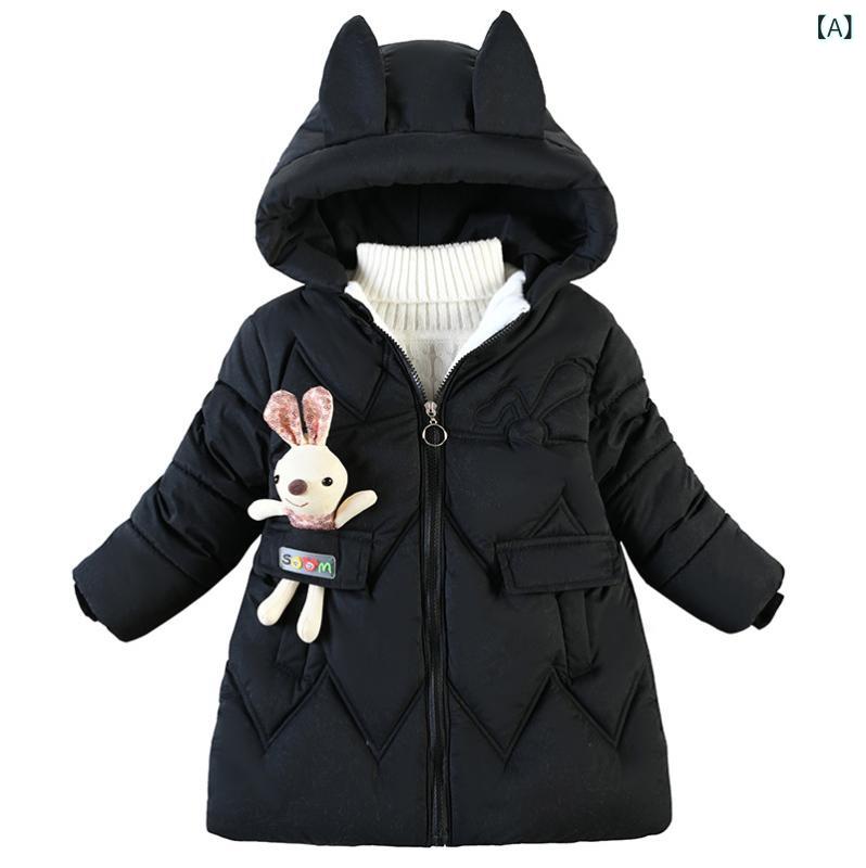 ・性別: 女児用・スタイル: 韓国風・対象年齢: 3～8歳 (身長100～140cm)・生地加工: シャーリング・フード: 付き・厚さ: 厚手・柄: キャラクター・主な素材: ポリエステル100%・裏地素材: ポリエステル100%・開閉タイ...