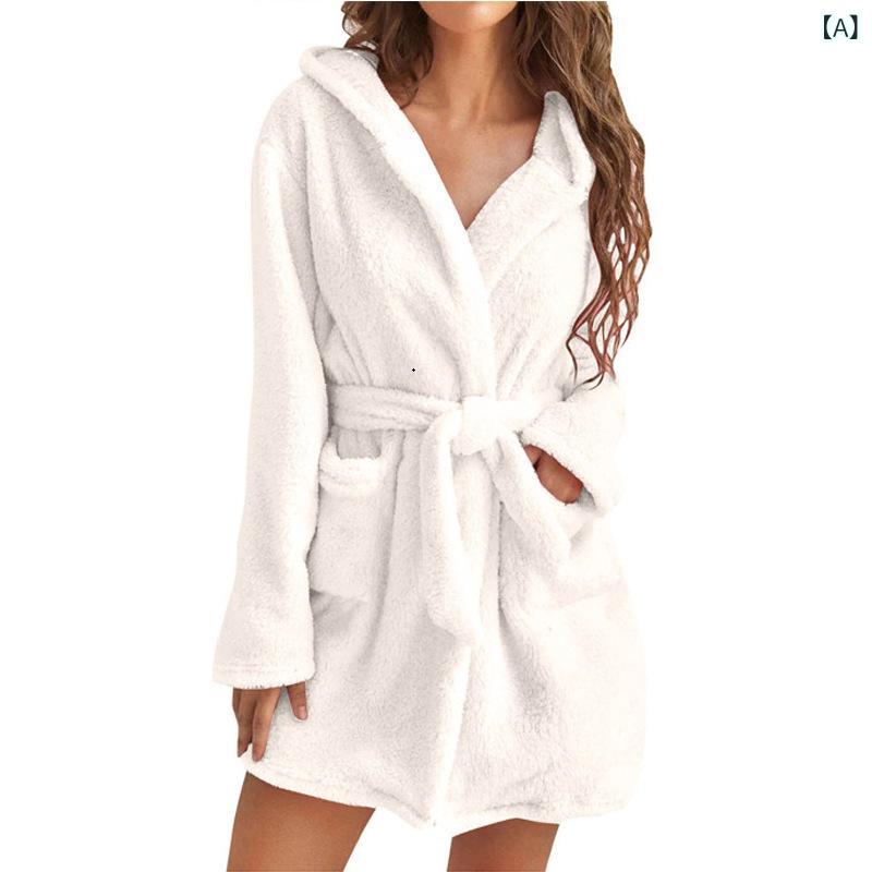 ・スタイル: 欧米風・主な素材: ポリエステル・主な素材混率: ポリエステル 50%〜70%・生地: ダブルフリース・生地厚さ: 超厚手（約351-400g/平方メートル）・ネックライン: 襟付き・機能: リラックス、睡眠、バスタイム、部屋...