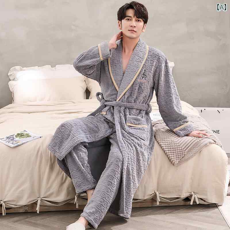 ・生地: フランネル・主な素材: ポリエステル100%・生地厚さ: 超厚手 (約301-350g/m²)・スタイル: シンプルカジュアル・機能: 通気性、伸縮性、保温性、快適・着用シーン: 就寝時、入浴後、ルームウェア、外出・ネックライン:...