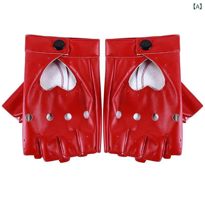 ・カテゴリ: 日用手袋・種類: 半指手袋・機能: 保温、防風・スタイル: フレンチレトロ、文芸レトロ・主な素材: 高品質PU・カラー展開: レッド、ブラック、ホワイト