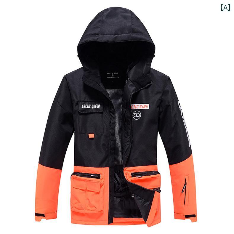 ・機能: 透湿性、防水性、保温性、耐摩耗性・性別: ユニセックス・用途: スノースポーツ・カラー展開: ブラックオレンジ、ホワイトブルー、ホワイトオレンジ、グレー、ブルーパープル・サイズ展開: XS、S、M、L、XL・カテゴリ: スキーウェア