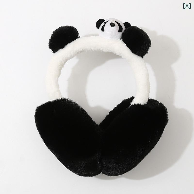 ・カテゴリ: イヤーマフ・性別: 女性・対象年齢: 成人・素材: ボア・スタイル: ベーシック、カジュアル、スポーツ・柄: 無地・デザイン: パンダ・カラー展開: ブラック、ホワイト・サイズ展開: フリーサイズ・機能: 防寒、保温、耳保護・...