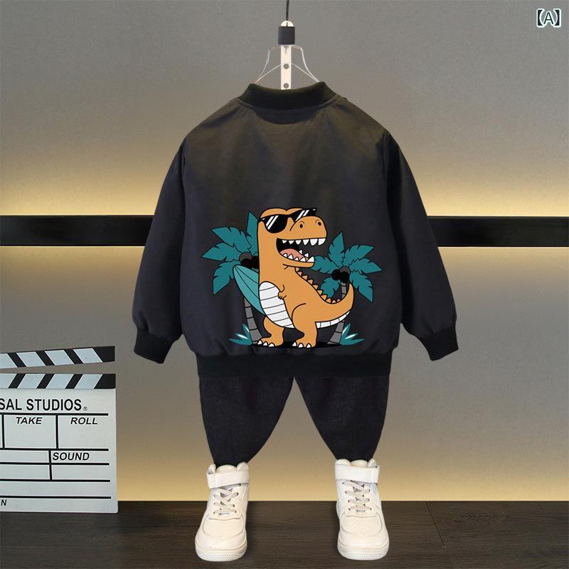 ・カテゴリ: キッズジャケット・性別: 男性・対象年齢: 3～8歳児・推奨身長: 100～140cm・ネックライン: クルーネック・袖丈: 長袖・着丈: ショート丈・スタイル: 韓国風・柄: カートゥーン・デザイン要素: カートゥーン、トレ...