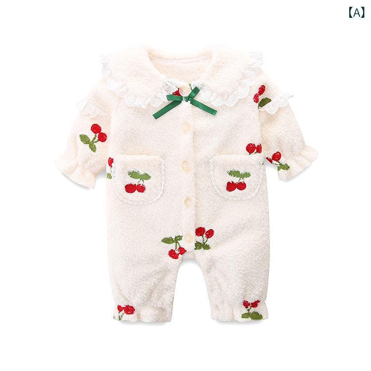 ・主な素材: ポリエステル100%・対象年齢: 新生児 (0〜1歳向け)・性別: 女の子向け・袖丈: 長袖・厚さ: 厚手・留め具: シングルボタン・スタイル: 韓国風・カテゴリ: ロンパース・カラー展開: オフホワイト・サイズ展開: 59c...