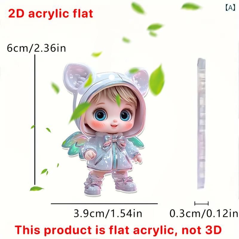 2個セット・加工方法: 印刷・素材: アクリル・タイプ: キーホルダー・スタイル: シンプル、清楚で甘め・用途: 車載用オーナメント・柄: キティ、スヌーピー、アニメキャラクター