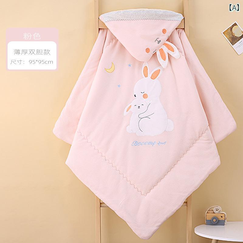 ・カテゴリ: おくるみ・主な素材: 綿100%・柄: カートゥーン・カラー展開: ピンク、ブルー、イエロー・対象年齢: 新生児（0〜1歳頃）、身長80cm以下