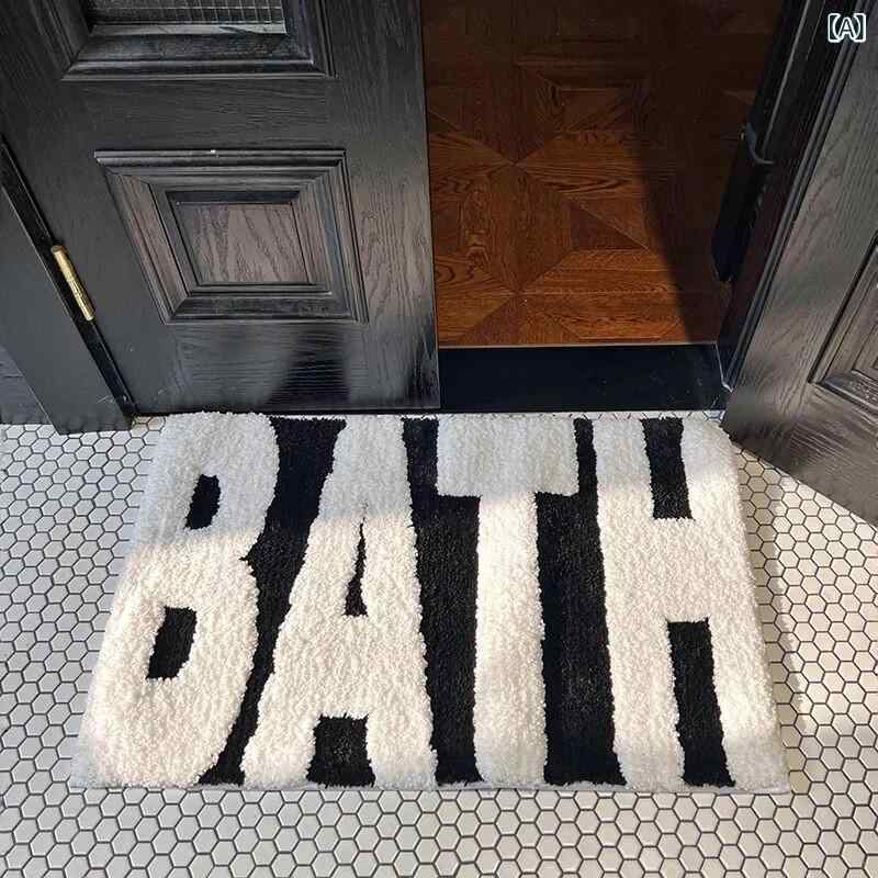 ・加工: プリント・形状: スクエア・柄: 幾何学模様・洗濯方法: 水洗い・カラー展開: BATH, GET-NAKED, WASH, HELLO, 黒レインボー文字, 白黒文字, ピンク文字, 灰白文字, 白レインボー文字, ダークブルー...