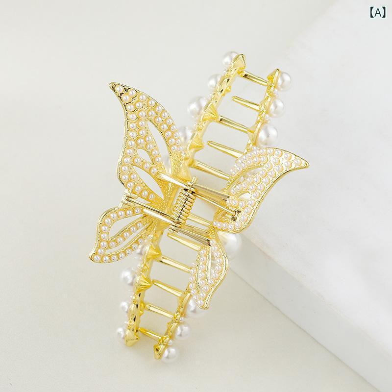 ・素材: 合金・対象: 女性用・カテゴリ: ヘアクリップ・加工方法: 電鍍・カラー: パール・デザイン要素: 蝶、白鳥・デザイン要素カテゴリ: 動物・スタイル: ファッションOL・スタイルカテゴリ: ファッション通勤