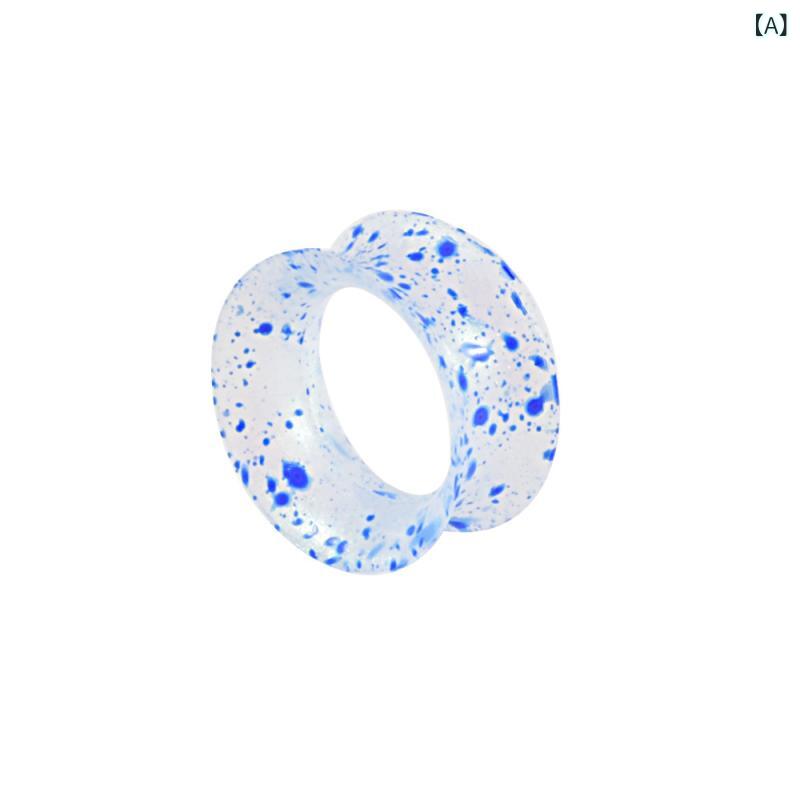 2個セット・カテゴリ: イヤーゲージ・素材: シリコン・加工方法: スプレー塗装・カラー展開: ブルー斑点ABパール、ブラック斑点ABパール・サイズ展開: 3mm、4mm、5mm、6mm、8mm、10mm、12mm、14mm、16mm、18...