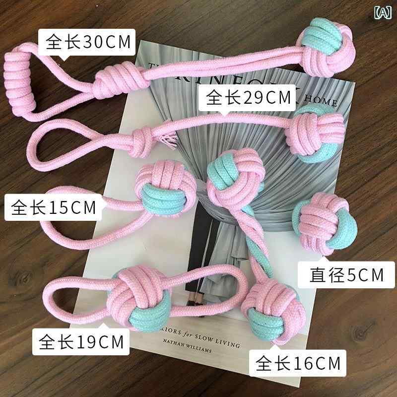 ・カテゴリ: ペット用縄結びおもちゃ・主な素材: 綿ロープ・重量: 約120g・種類展開: 縄結びセット、動物シリーズ、ボール各種、編み込みおもちゃ、ニンジン、持ち手付きボール、キャンディ、トウモロコシ、骨