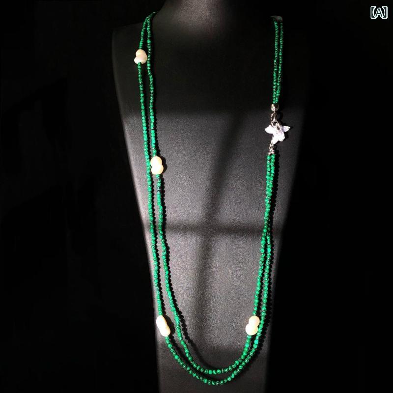 ・カテゴリ: ネックレス・スタイル: オリジナルデザイン・素材: パール・加工: ラインストーン装飾・チェーンスタイル: 丸玉チェーン・特徴: 多層構造・人気要素: パール・パール直径: 10mm～11mm未満・周長: 80cm・重量: 約...