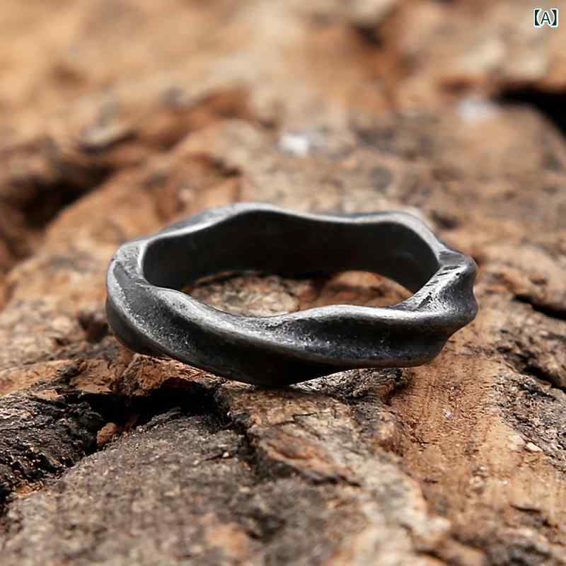 ・カテゴリ: リング・素材: 合金・加工: 電鍍・対象: ユニセックス・サイズ展開: 5号, 6号, 7号, 8号, 9号, 10号, 11号, 12号・デザイン要素: 不規則、非対称、メビウス・スタイル: 文芸レトロ・柄: ウェーブ
