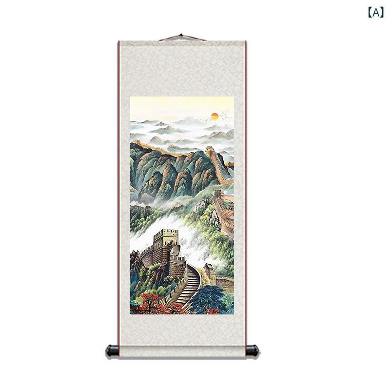 ・主な素材: シルク・技法: 手巻き表装・カテゴリ: 巻物画・題材: 風景画・制作方法: アートマイクロインクジェット・外枠: フレームなし・デザイン: 万里の長城A、万里の長城B、万里の長城C、万里の長城D、万里の長城E・サイズ: 30c...