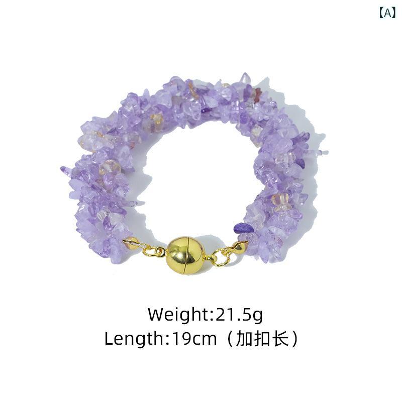 ・カテゴリ: 手飾品・素材: チタン鋼・加工方法: 電気メッキ・スタイル: シンプル、ファッション通勤・形状: 幾何学・適合シーン: 周年記念・カラー: アメジスト・デザイン要素: パール、自然・対象: 女性