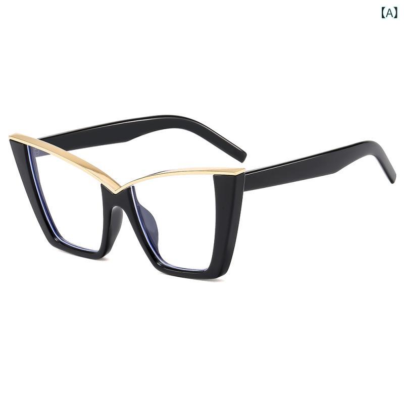 ・流行要素: 飛行機・フレームカラー: ブライトブラック、ブライトブラックグレーテンプル、レッドブラウン、カーキ、ヒョウ柄、レインボー・レンズカラー: クリア・レンズ機能: ブルーライトカット・スタイル: パンク、個性派、ヒップホップ、ボー...