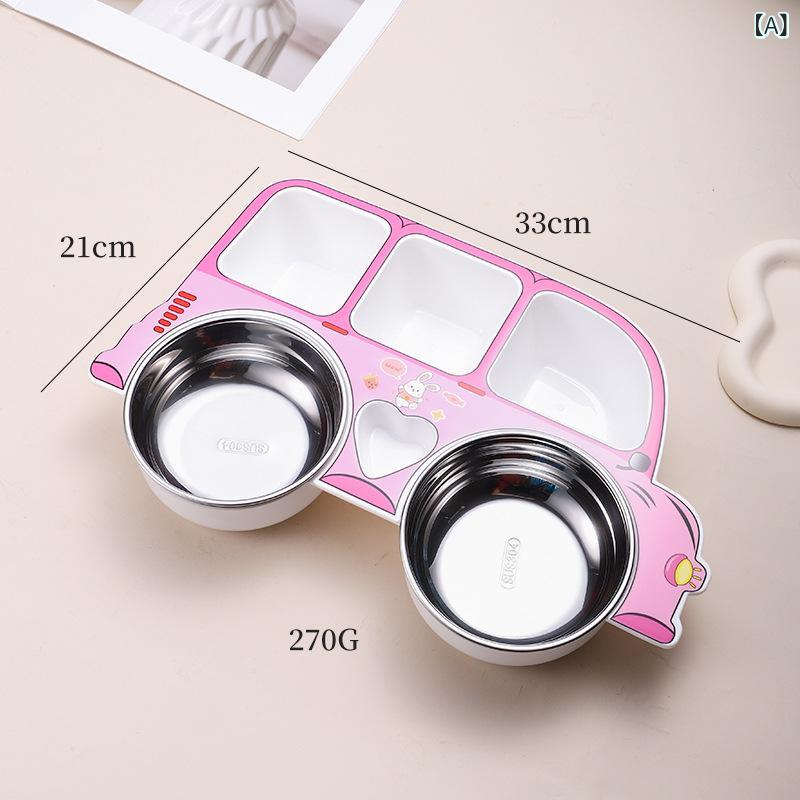 ・カテゴリ: 食事用プレート、トレイ・主な素材: ステンレス・対象年齢: 12ヶ月以上・セット内容: 3点・カラー展開: ピンク車型プレート、ブルー車型プレート、フォーク・スプーン付きピンク車型プレート、フォーク・スプーン付きブルー車型プレ...