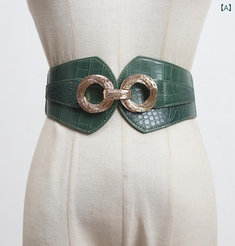 ・カテゴリ: ウエストベルト・対象性別: レディース・対象年齢: 大人・素材: フェイクレザー・カラー展開: グリーン、ブラック、ブラウン、キャメル、ベージュ